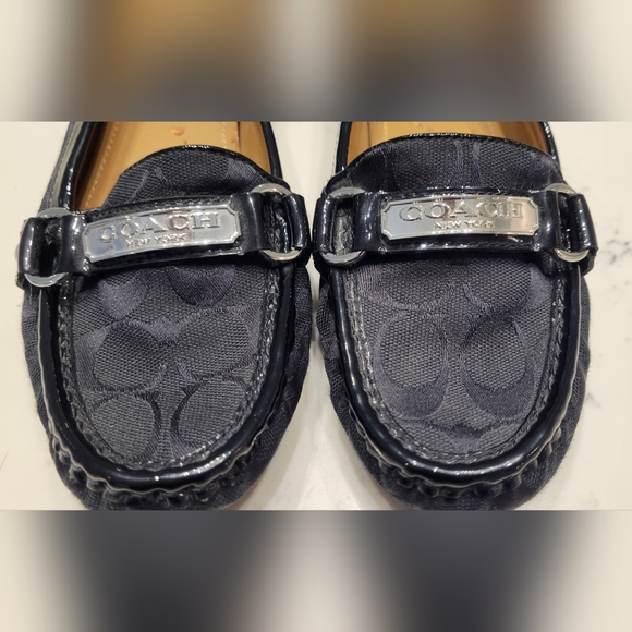 Coach | Shoes | Coach Felisha Black Signature Flat Loafers 9b | Poshmark